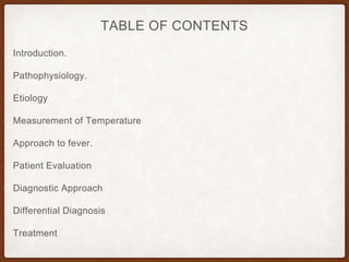 Fever in icu pptx | PPTX