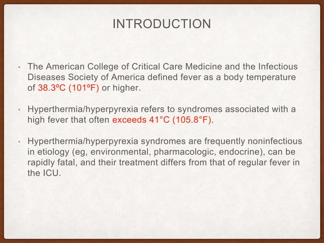 Fever in icu pptx | PPTX