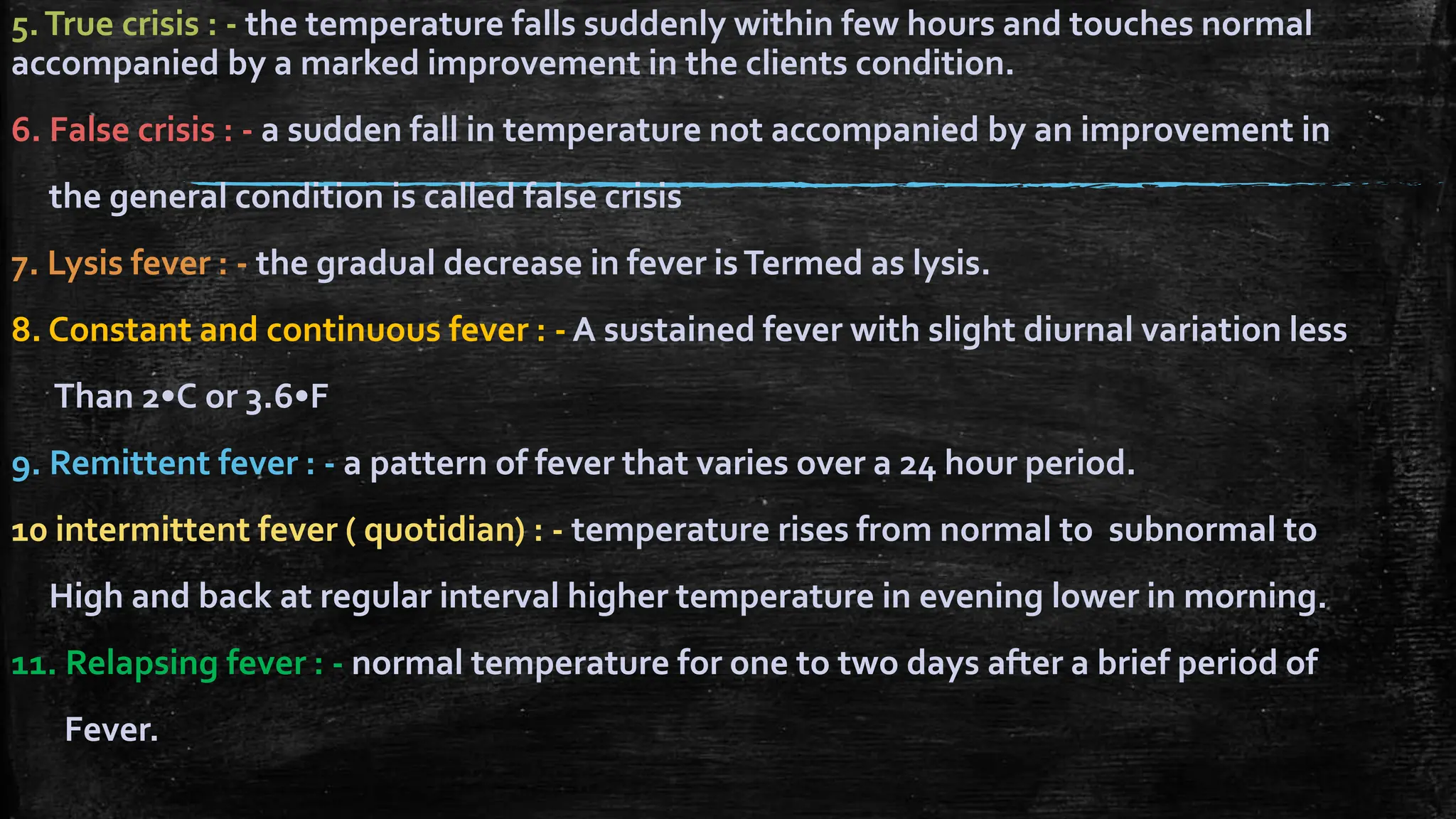 fever introduction, definition, causes, factors affecting, types of ...