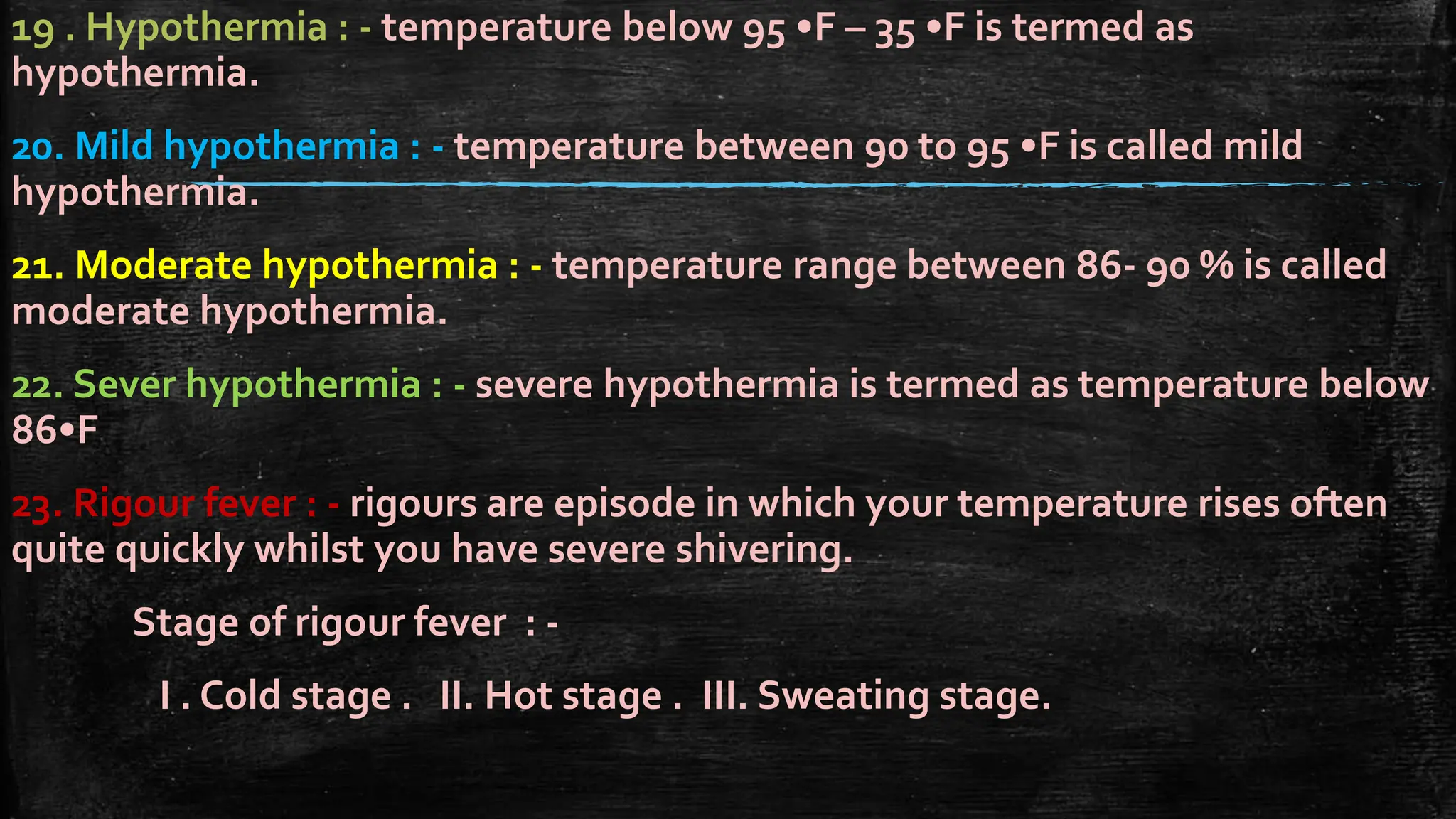 fever introduction, definition, causes, factors affecting, types of ...