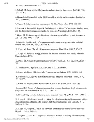 Fever in young children | PDF