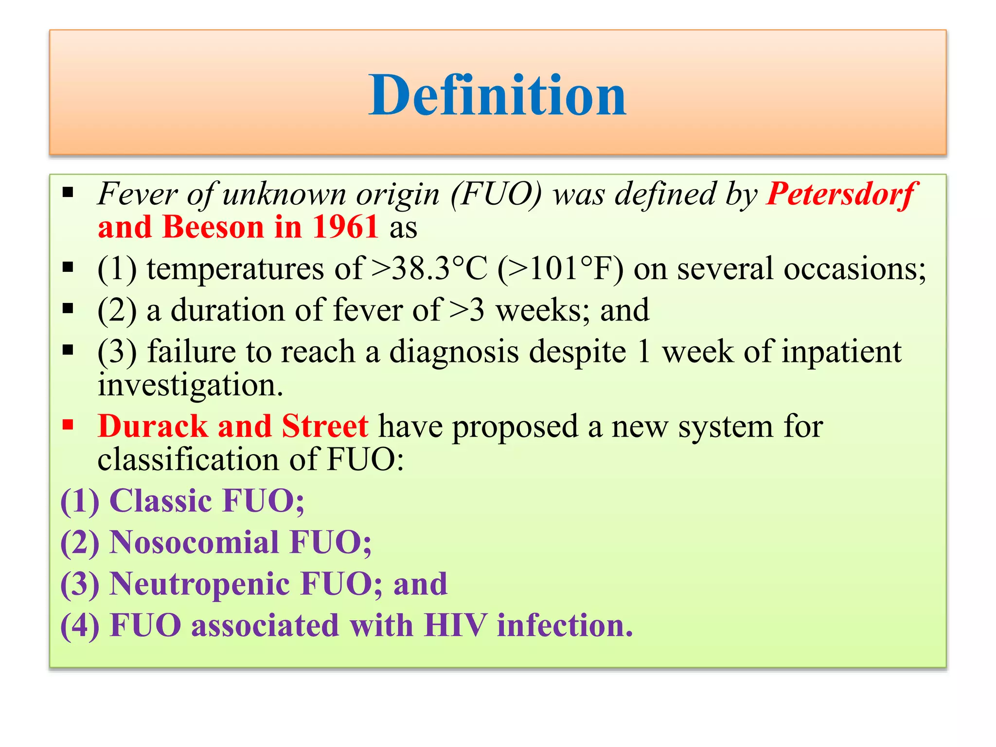 Fever of unknown origin | PPTX