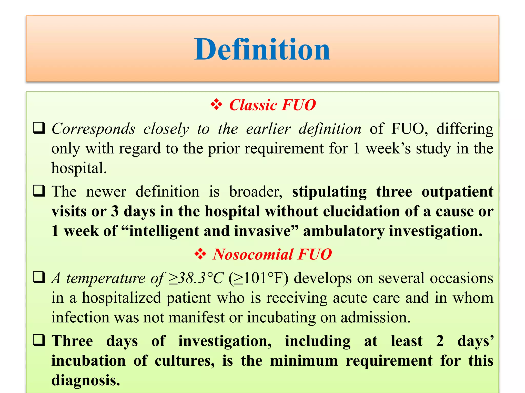 Fever of unknown origin | PPTX