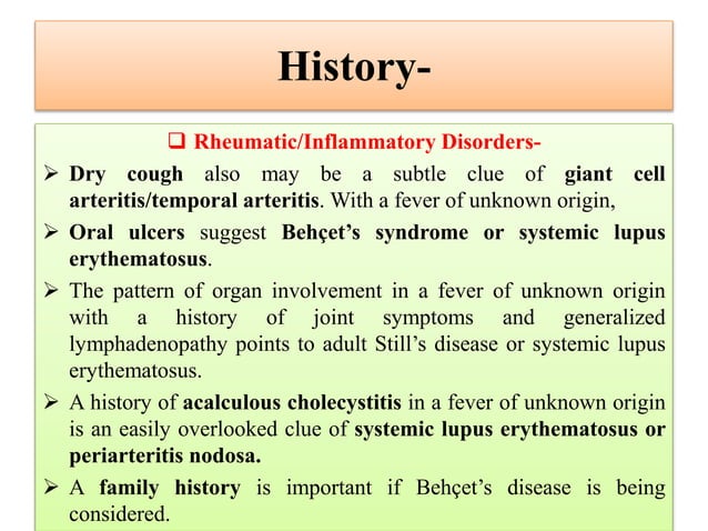 Fever of unknown origin | PPTX | Infectious Diseases | Diseases and ...