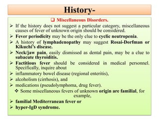 Fever of unknown origin | PPTX