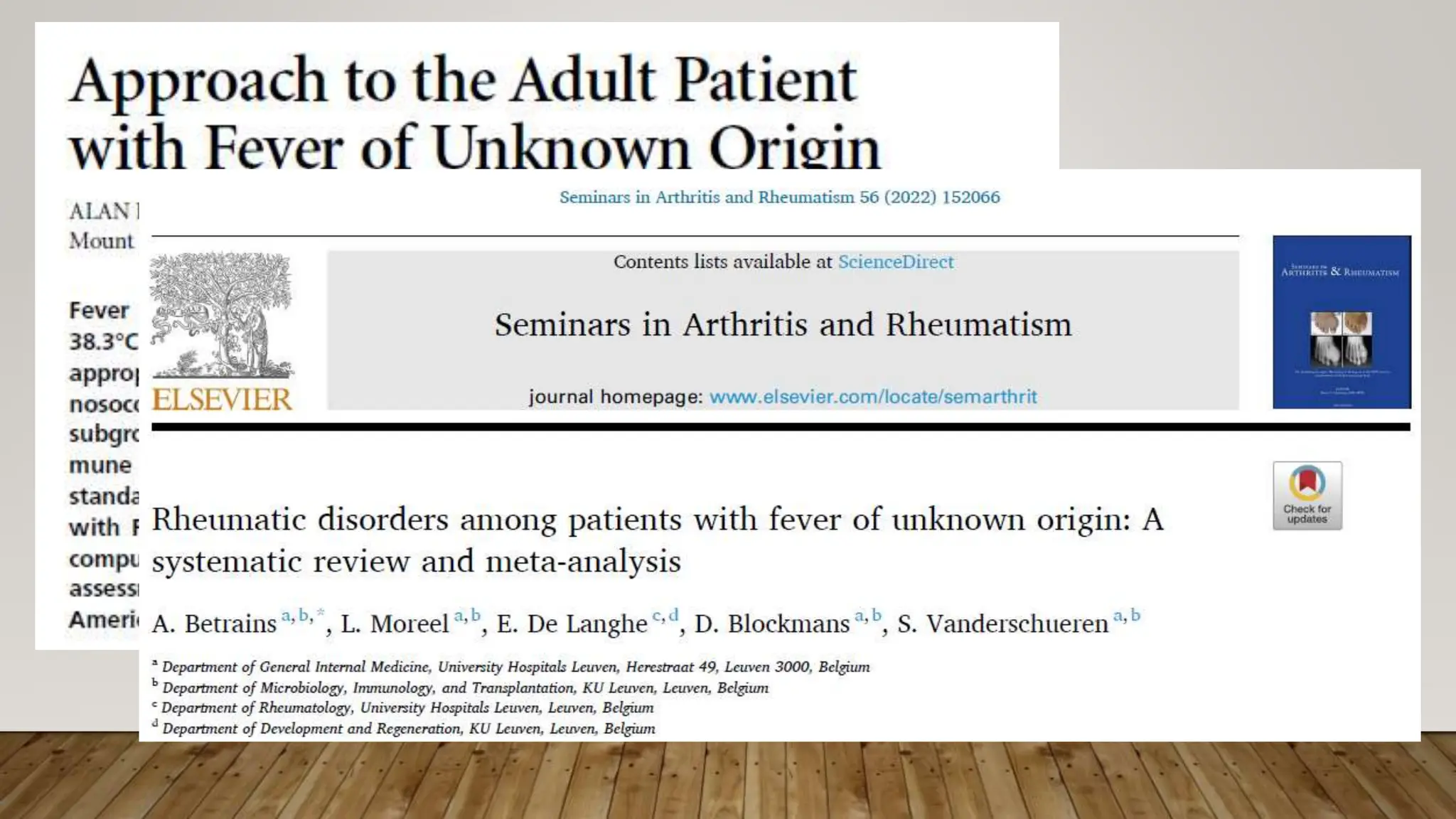 Fever of unknow orign with Rheumatic dse...........pptx