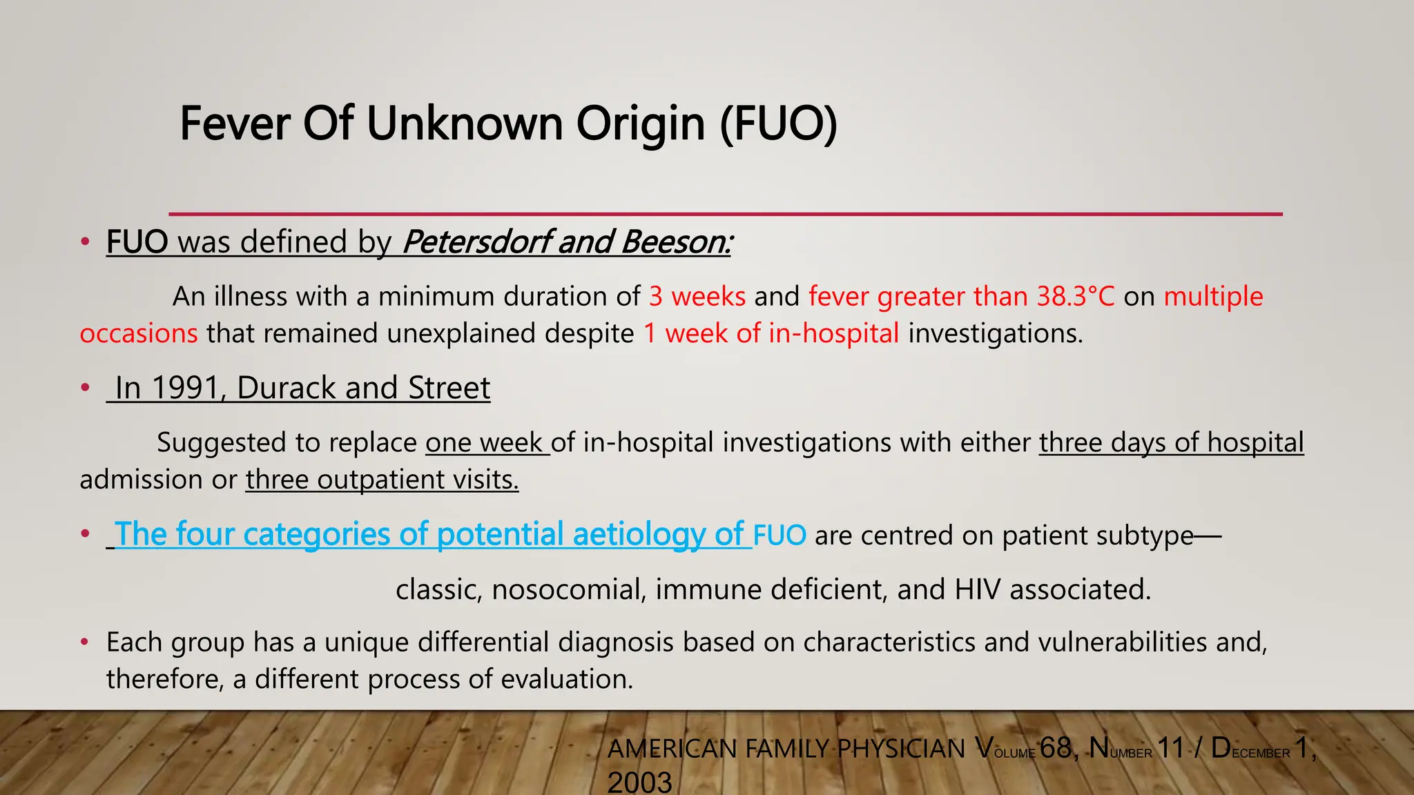 Fever of unknow orign with Rheumatic dse...........pptx