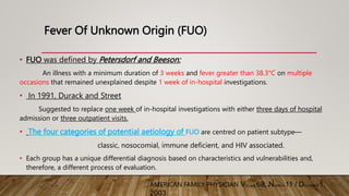 Fever of unknow orign with Rheumatic dse...........pptx
