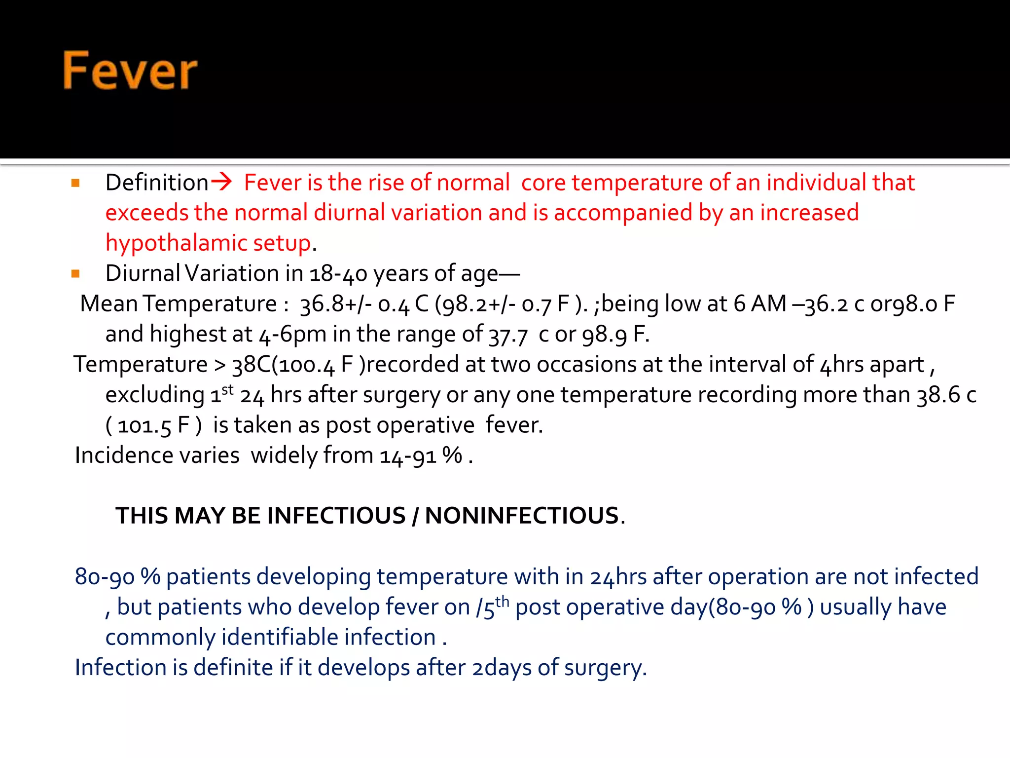 Fever post operative (gynaecological) | PPTX | Infectious Diseases ...