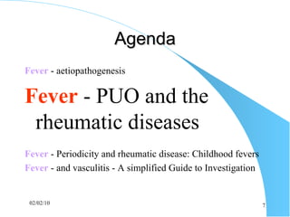 Fevers And Rheum Disease | PPT