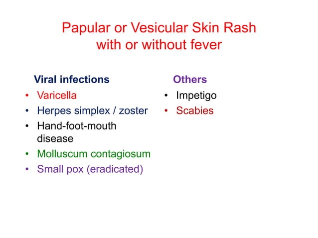 Fever with vesicular skin rash in children 2021 | PDF | Infectious ...