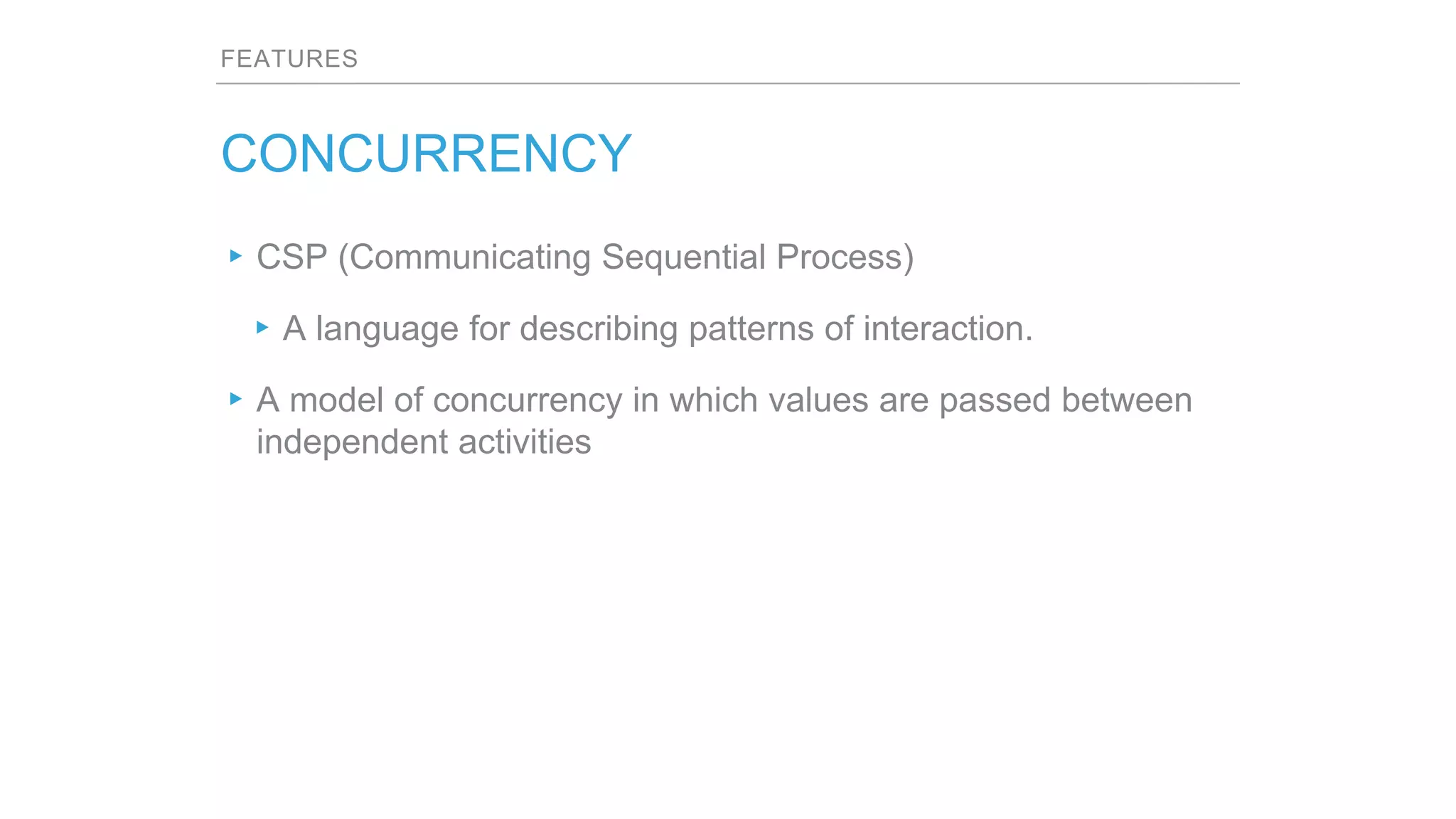 Back end User Group / Golang Intro | PPT