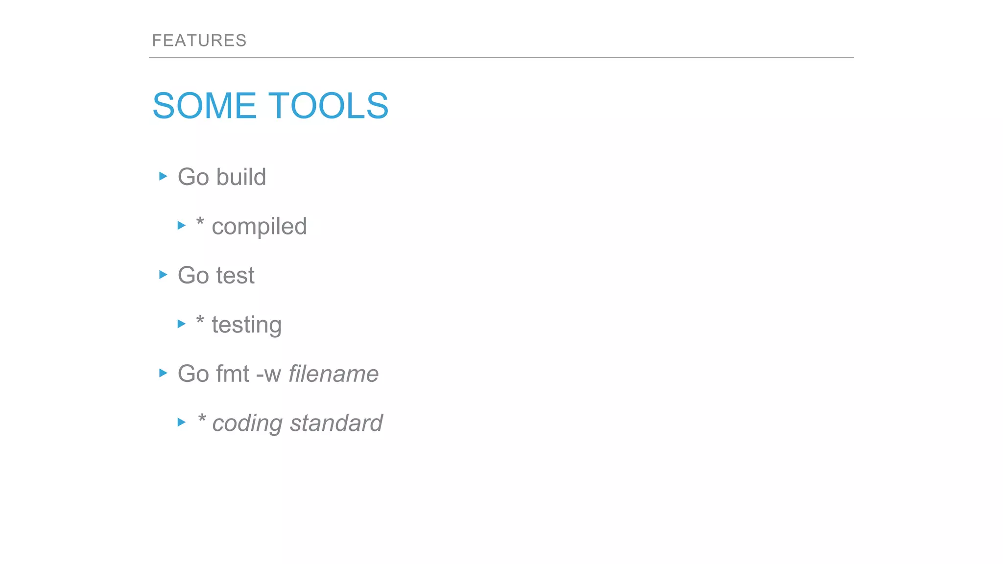 Back end User Group / Golang Intro | PPT
