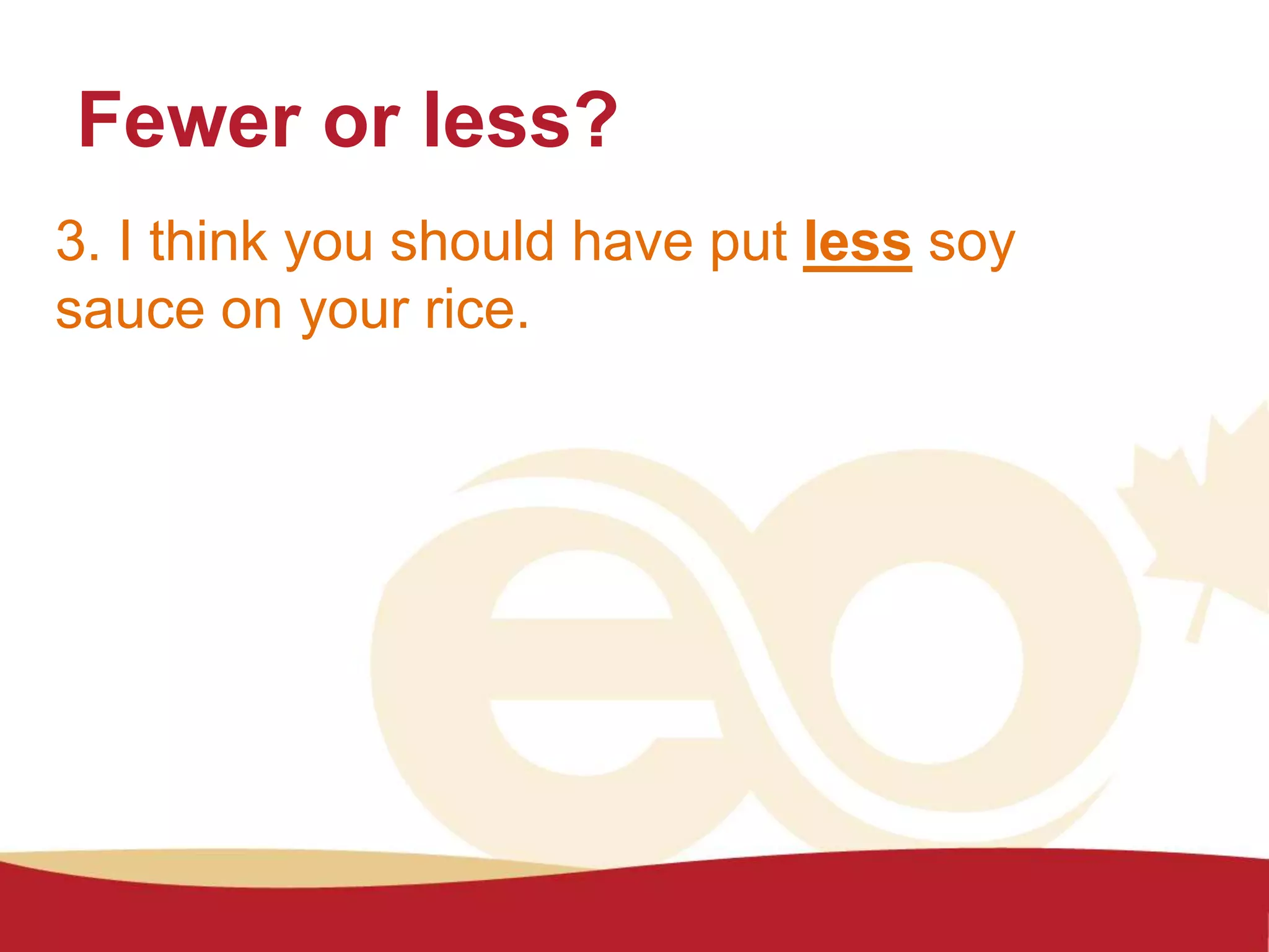 Fewer or less | PPTX