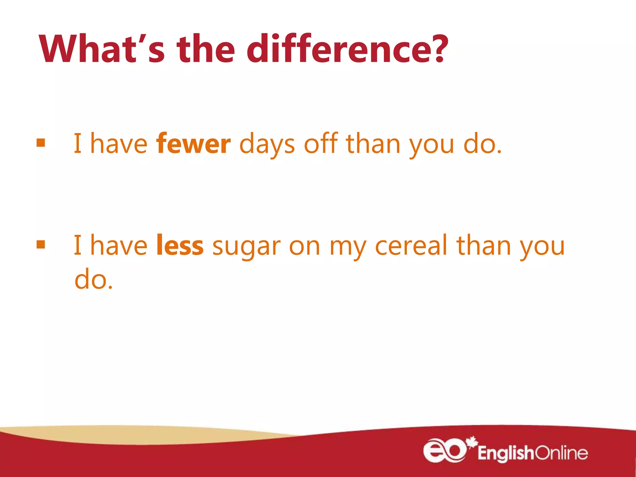 Fewer or less | PPTX