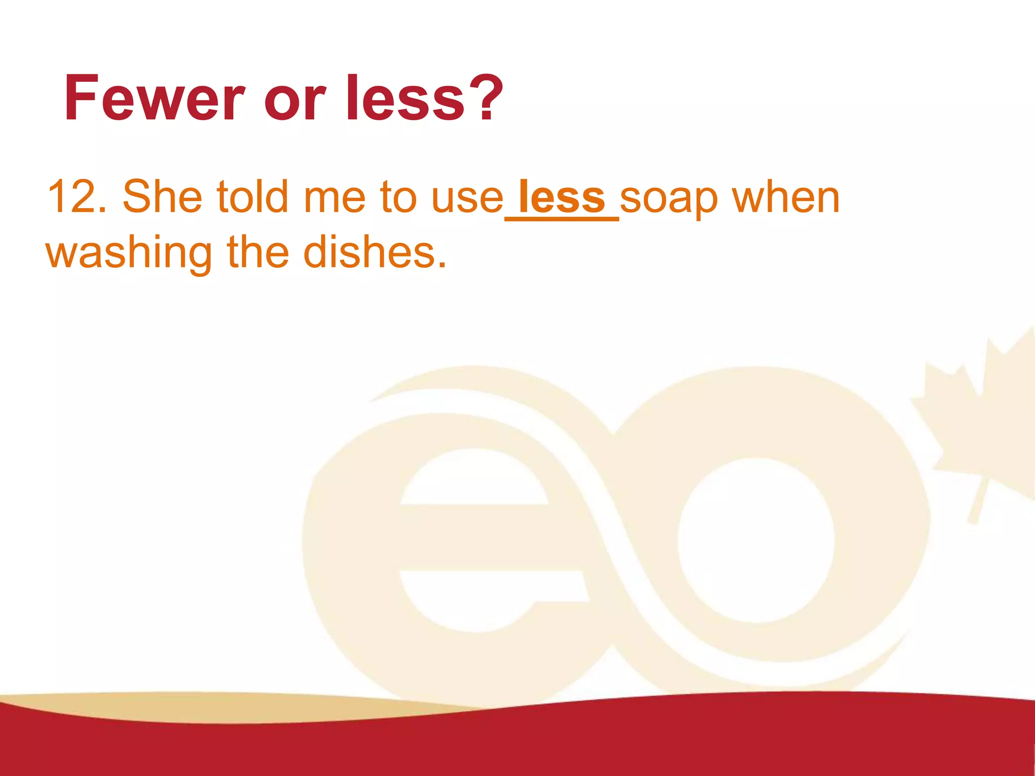 Fewer or less | PPTX