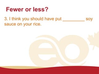 Fewer or less | PPTX