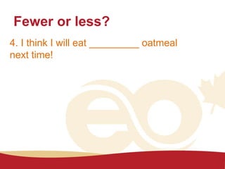 Fewer or less | PPT