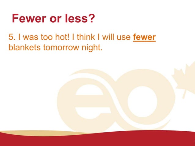 Fewer or less | PPTX | Cooking | Food & Drink