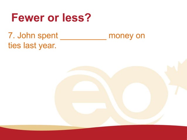 Fewer or less | PPTX | Cooking | Food & Drink