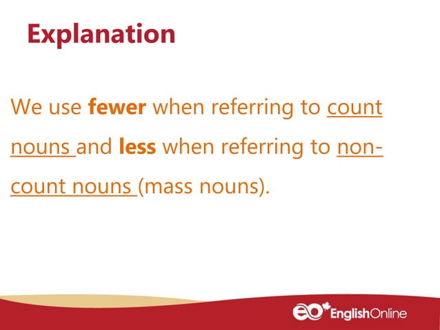 Fewer or less | PPTX | Cooking | Food & Drink