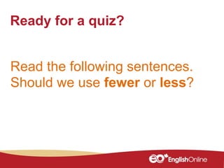 Fewer or less | PPTX