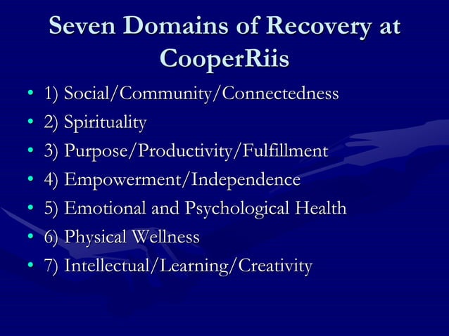 CoooperRiis Integrated Dual Recovery | PPTX | Brain and Nervous System ...