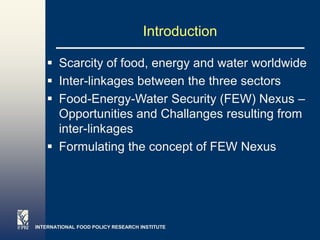 Food-Energy-Water Nexus Introduction | PPTX