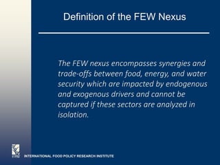 Food-Energy-Water Nexus Introduction | PPTX