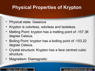 Few quick facts about krypton | PPT