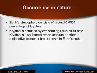Few quick facts about krypton | PPT