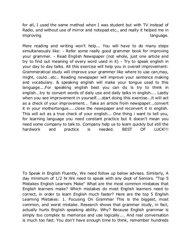 Few tips to improve your english speaking