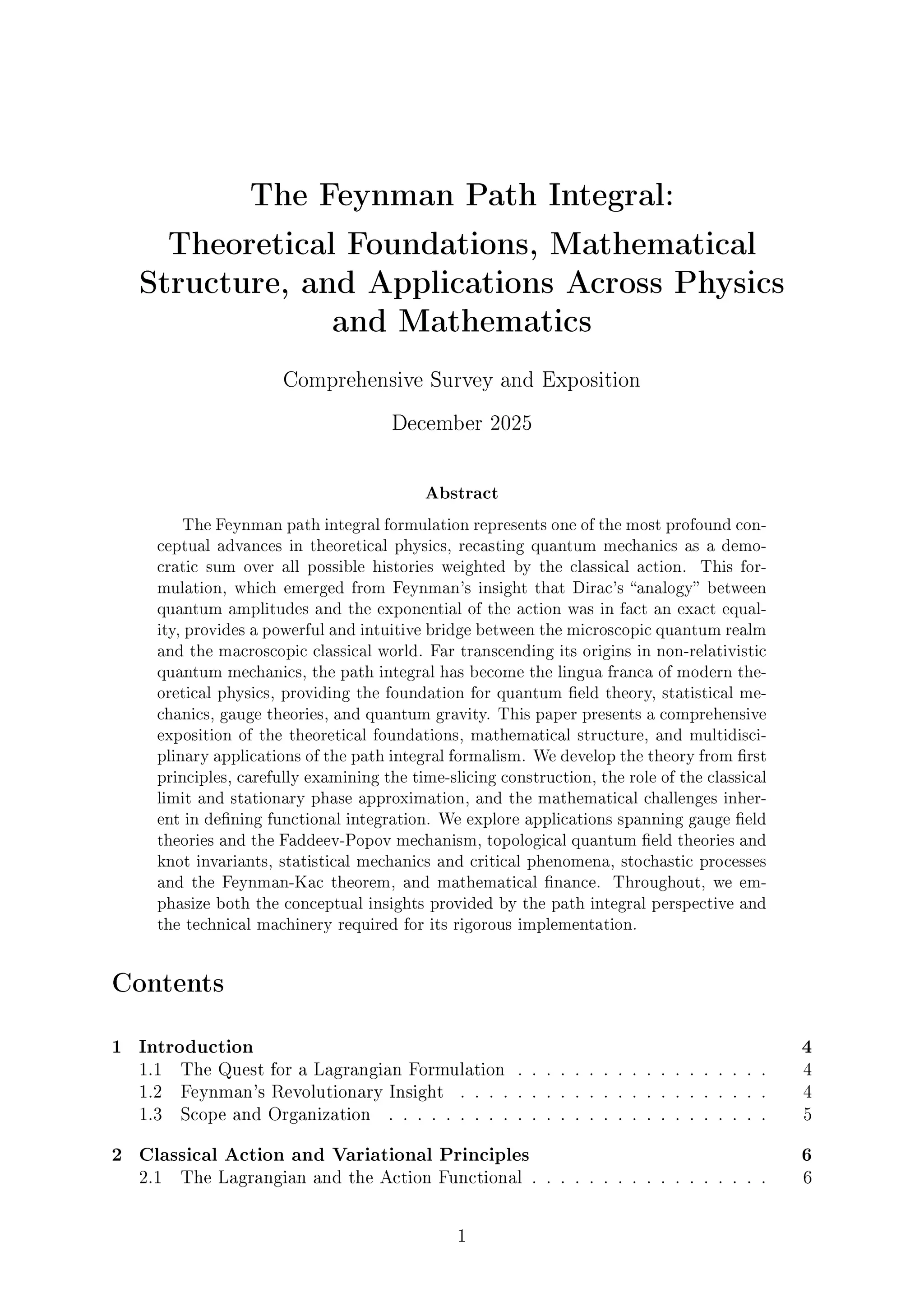 Feynman Path Integral; Theory and Applications | PDF