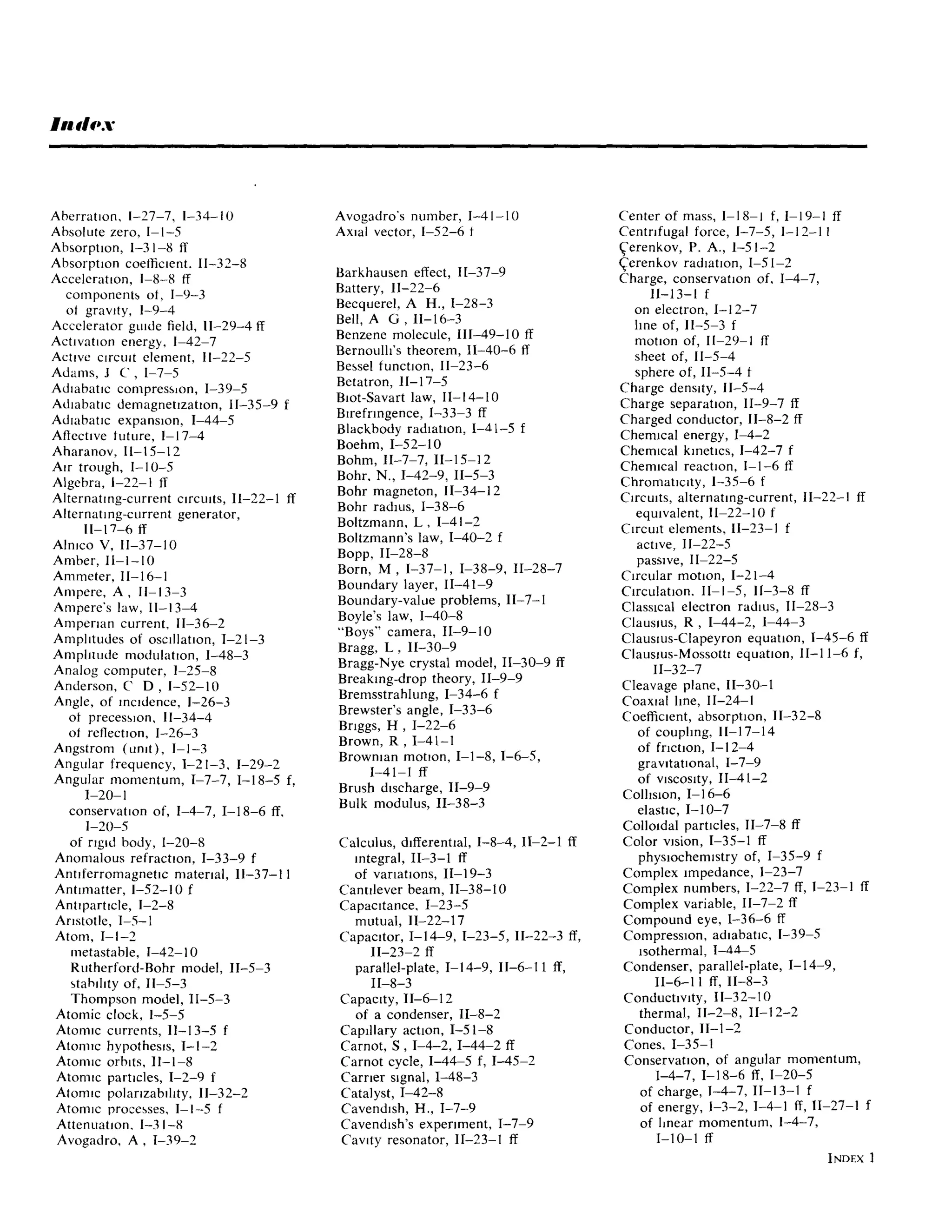 Feynman physics lectures_v2_ch_42_index | PDF