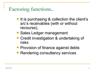 Factoring & Forfaiting | PPT