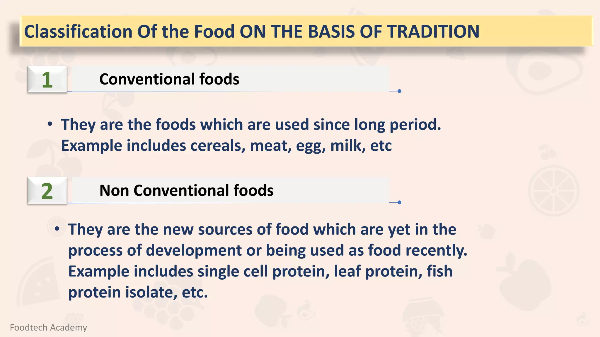 Classification of the Foods | PPTX