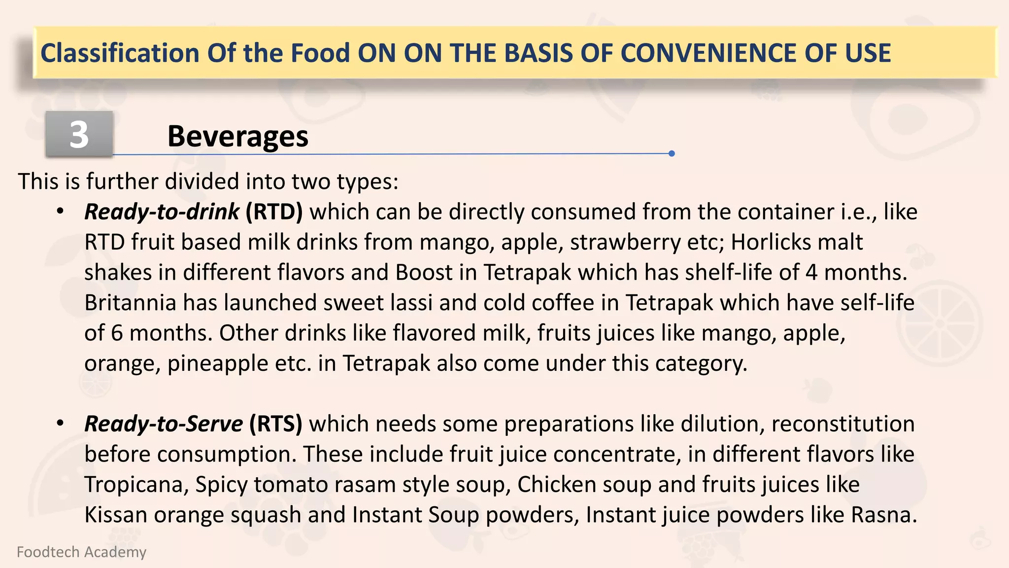 Classification of the Foods | PPTX