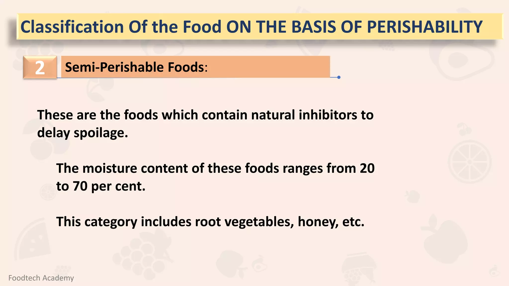 Classification of the Foods | PPTX