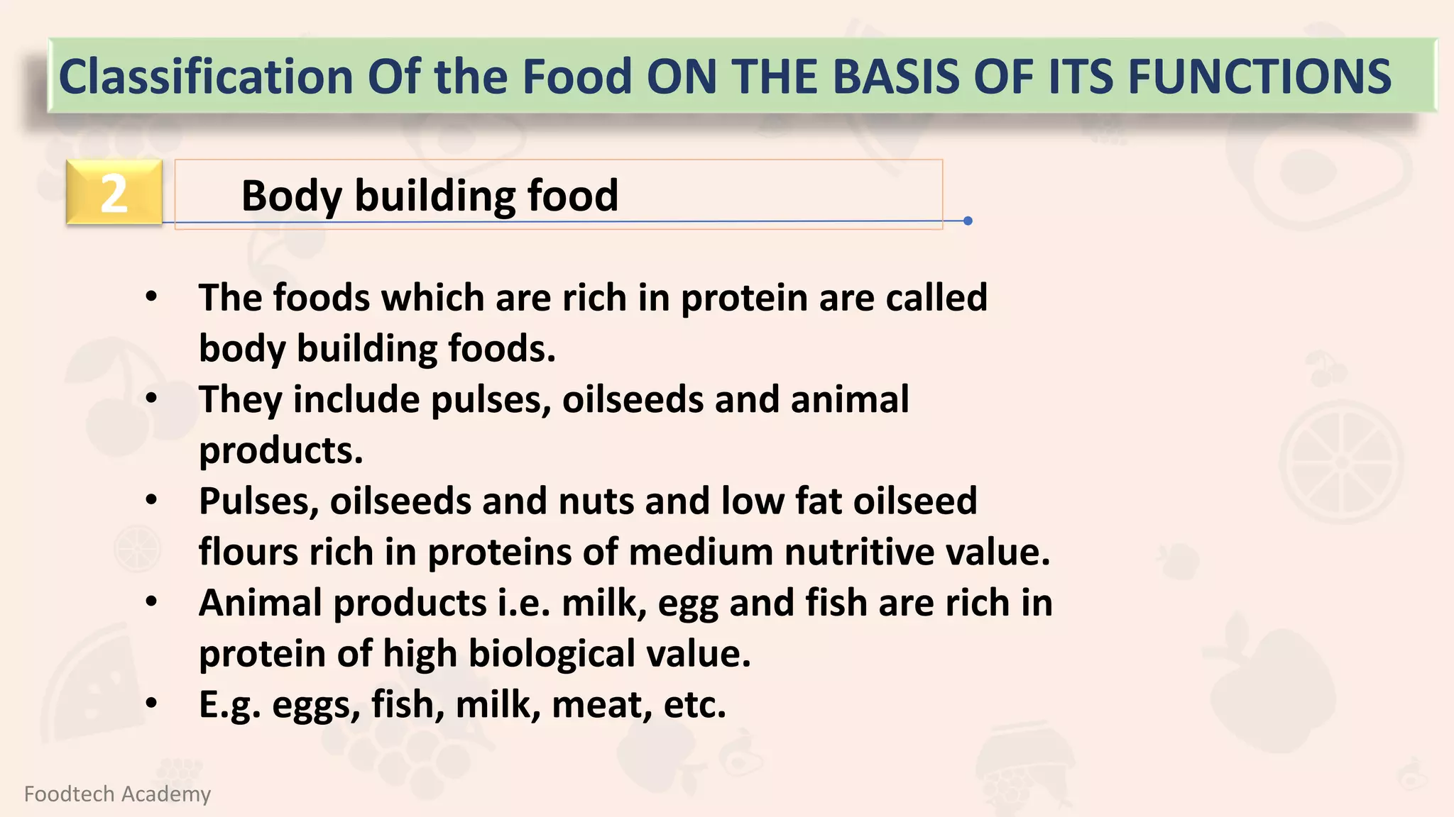 Classification of the Foods | PPTX