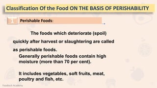 Classification of the Foods | PPTX