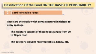 Classification of the Foods | PPTX