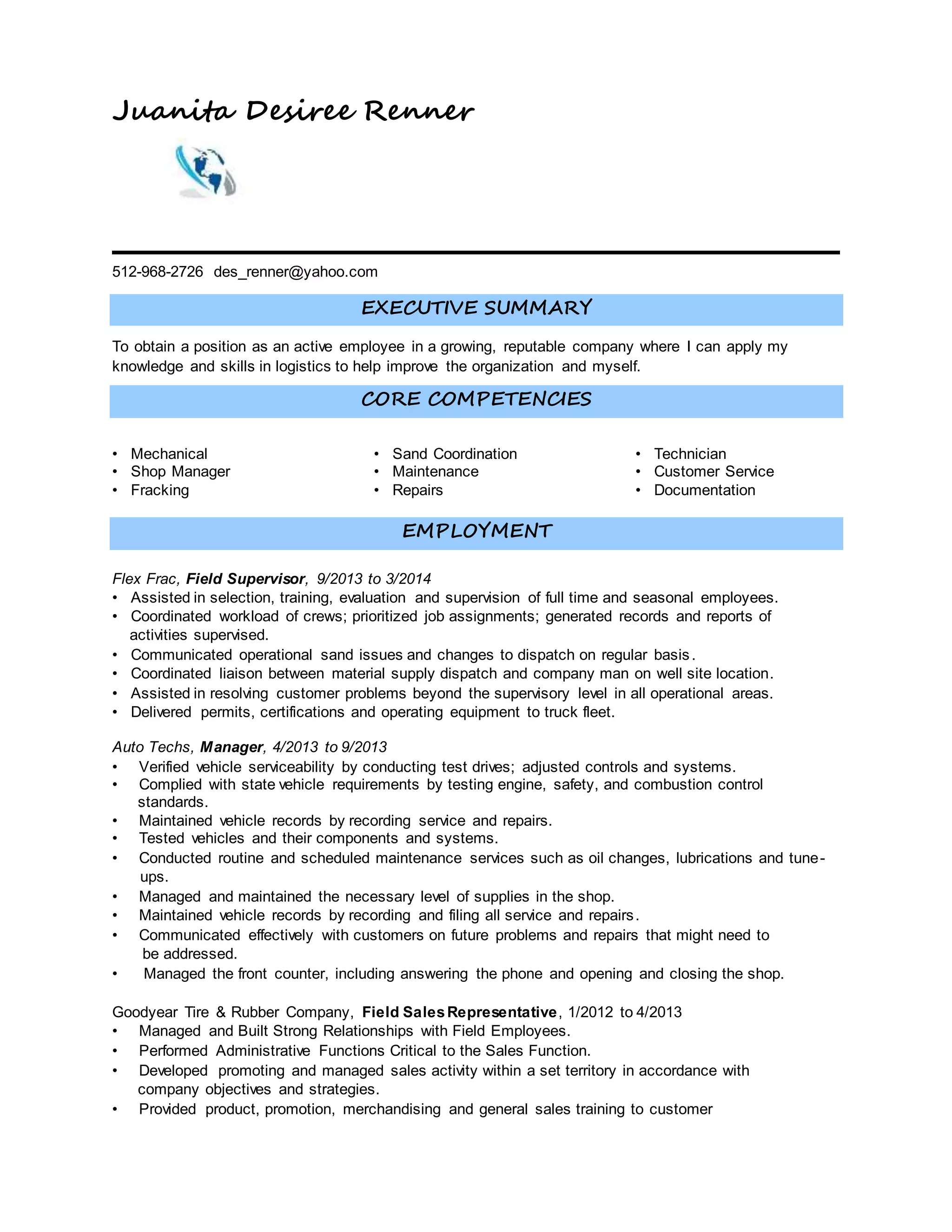 Juanita Renner Resume (Final) | PDF