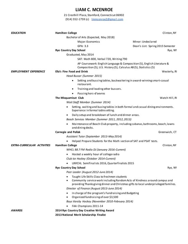 McEnroeLiamResume-3 | PDF