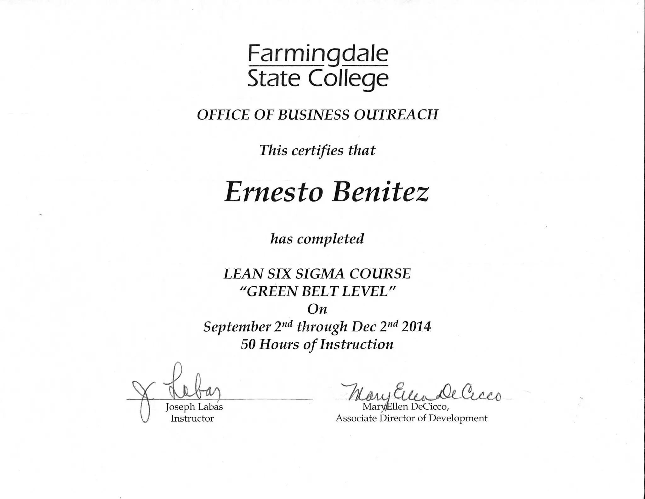 SSGB Certificate | PDF