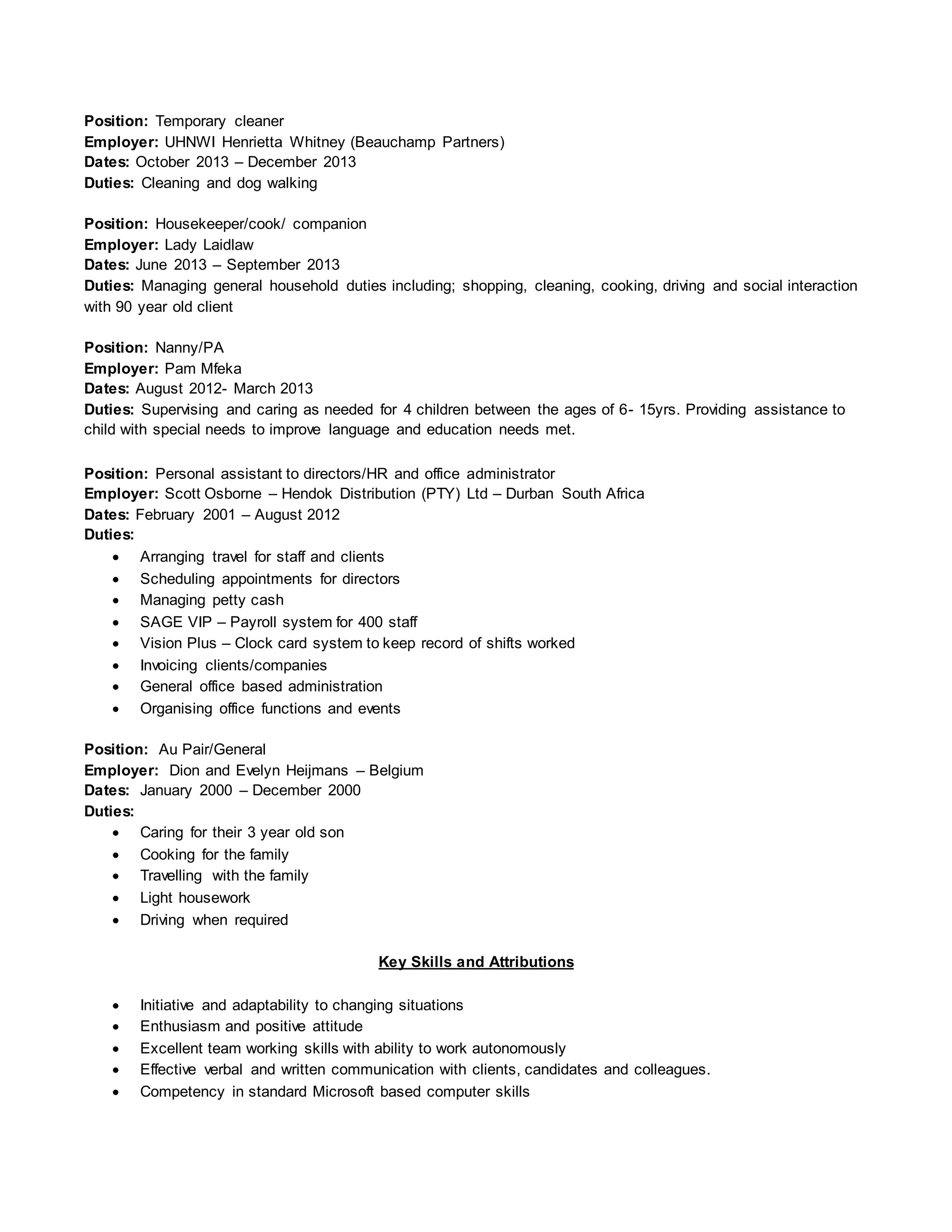 Mandy CV Oct 2015 office | PDF