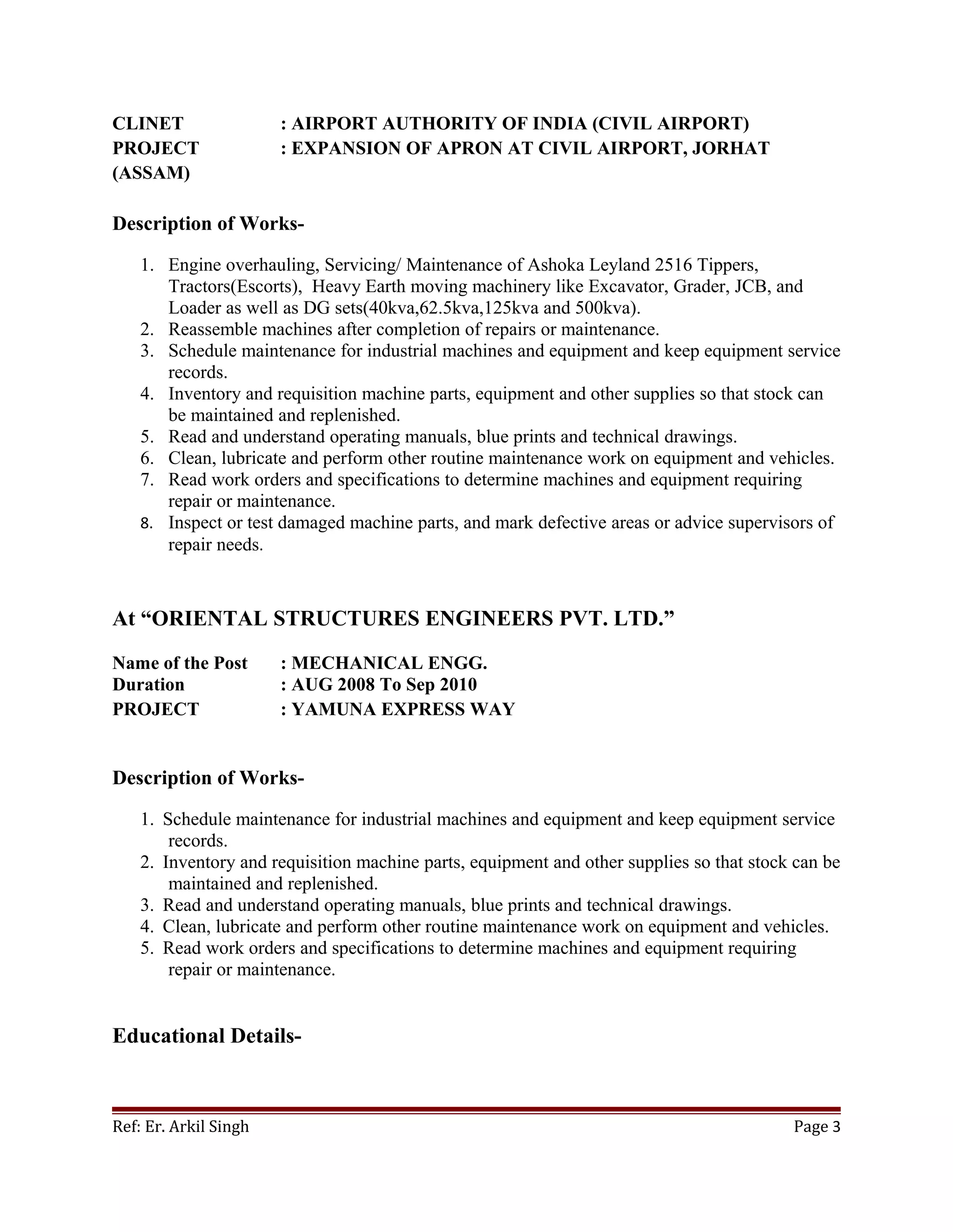 ARKIL SINGH CV | DOC