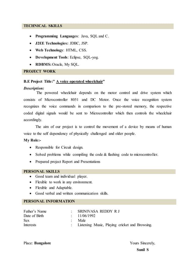 java resume new | PDF