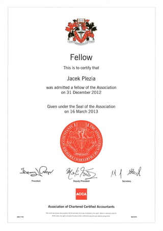 FCCA Certificate | PDF