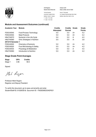 Academic Transcript | PDF