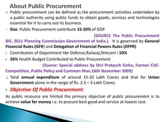 Presentation on public procurement and competition concern11 | PPTX